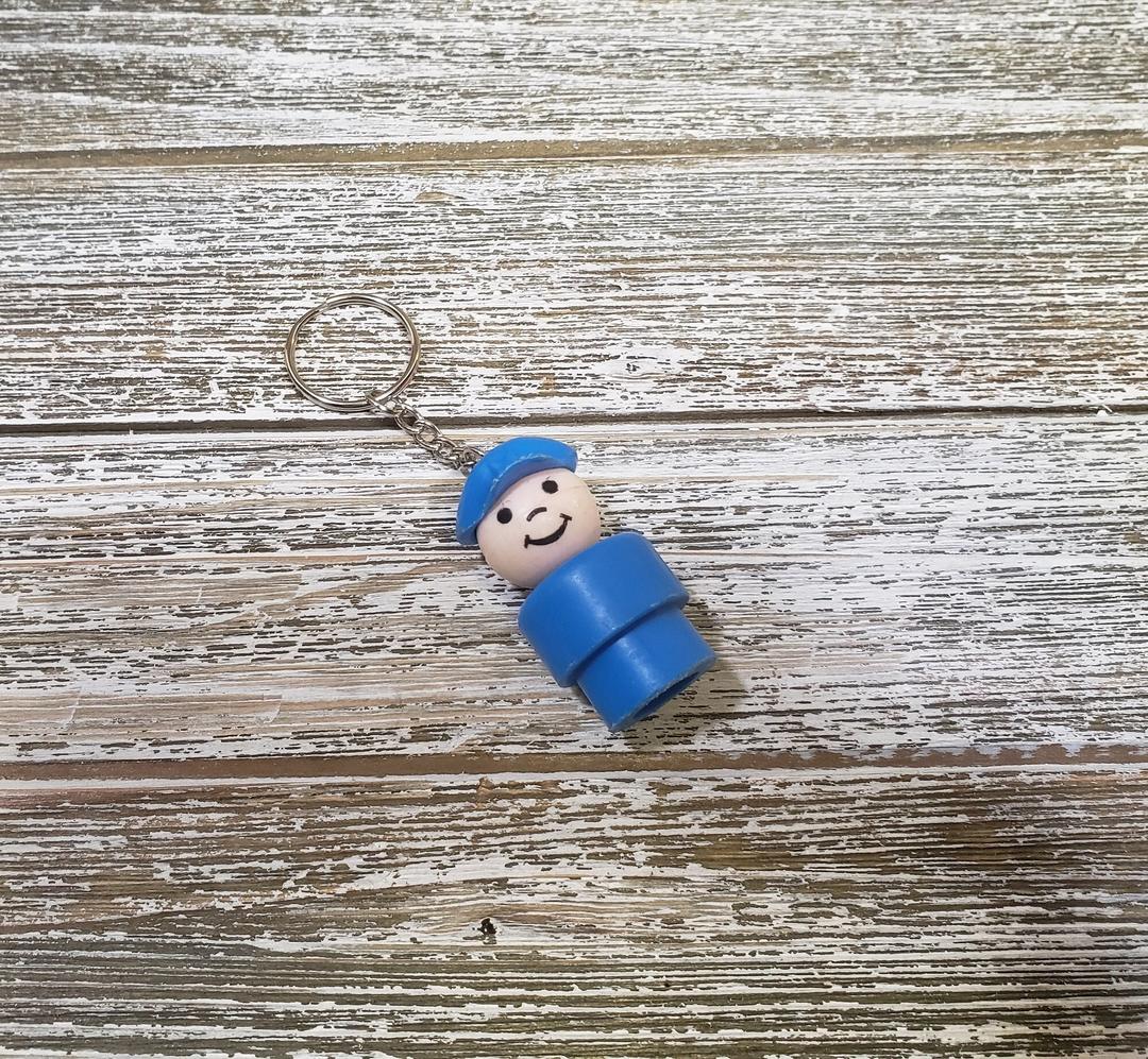 1970s Vintage Fisher Price Little People Keychain, Pilot & Mailman ...