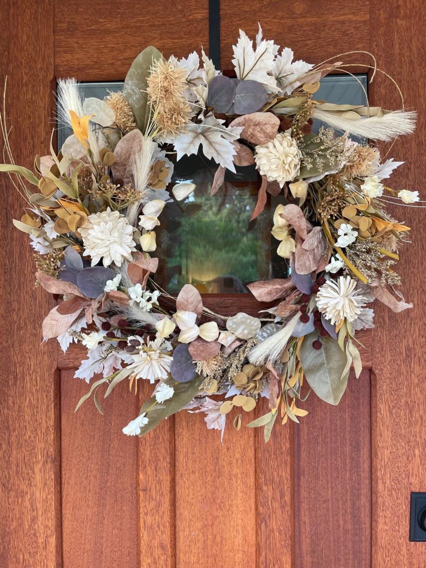 Boho Muted Fall Wreath, Fall Wreath for Front Door, Front | Nova ...