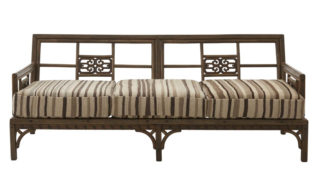 Vintage Rattan Greek Key Sofa | Jayson Home | Chicago, IL