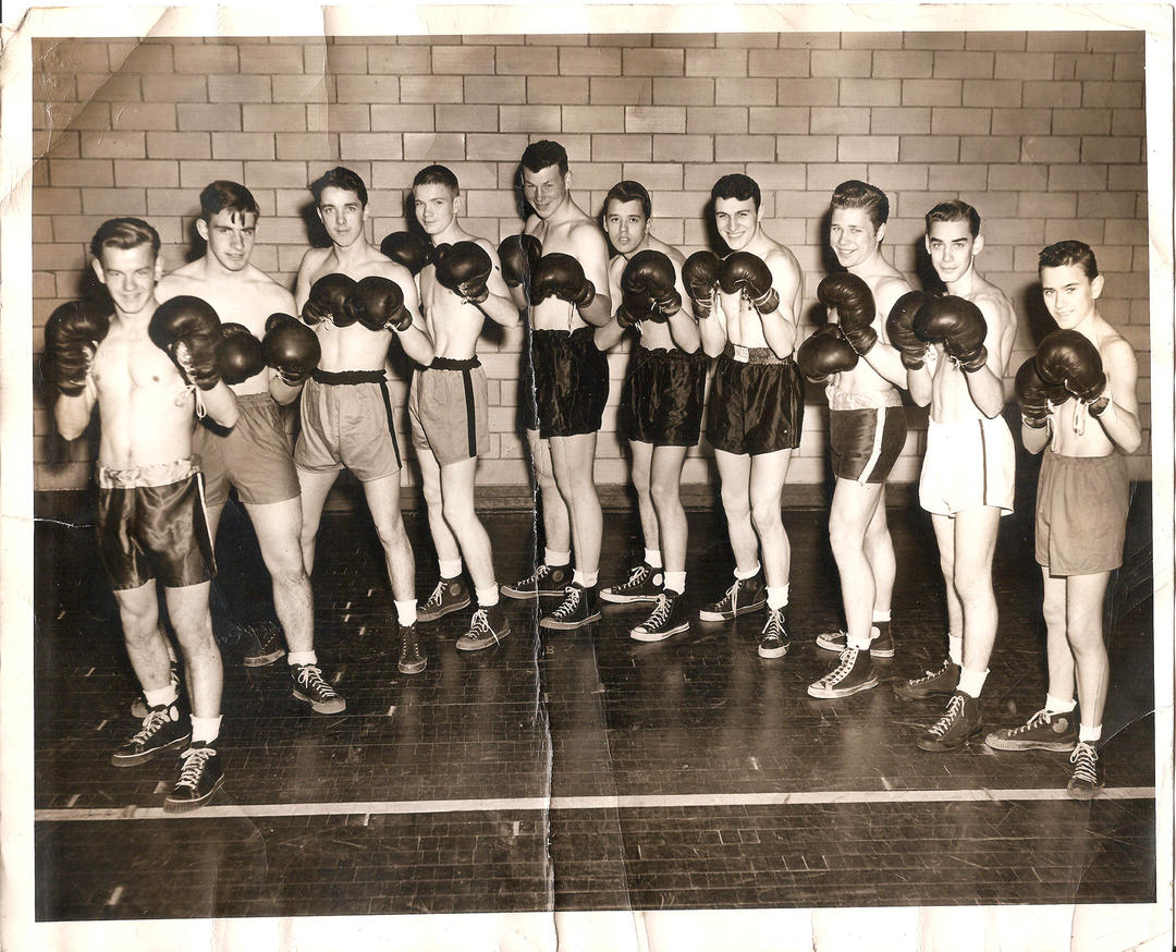 Antique Photograph Boxers Teenager Boys Boxing Club Ca 1940 - Vintage ...