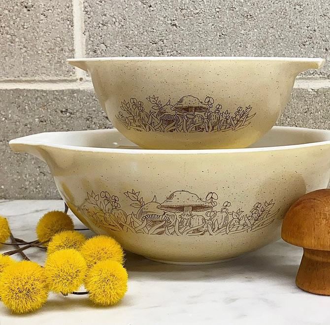 Vintage Pyrex Bowls Retro 1980s Forest Fancies + Mushrooms + Cinderella ...