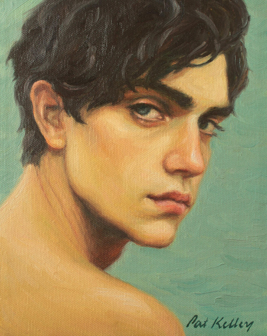 Male Portrait. Archival Art Print from Original Oil Painting by | Pat ...