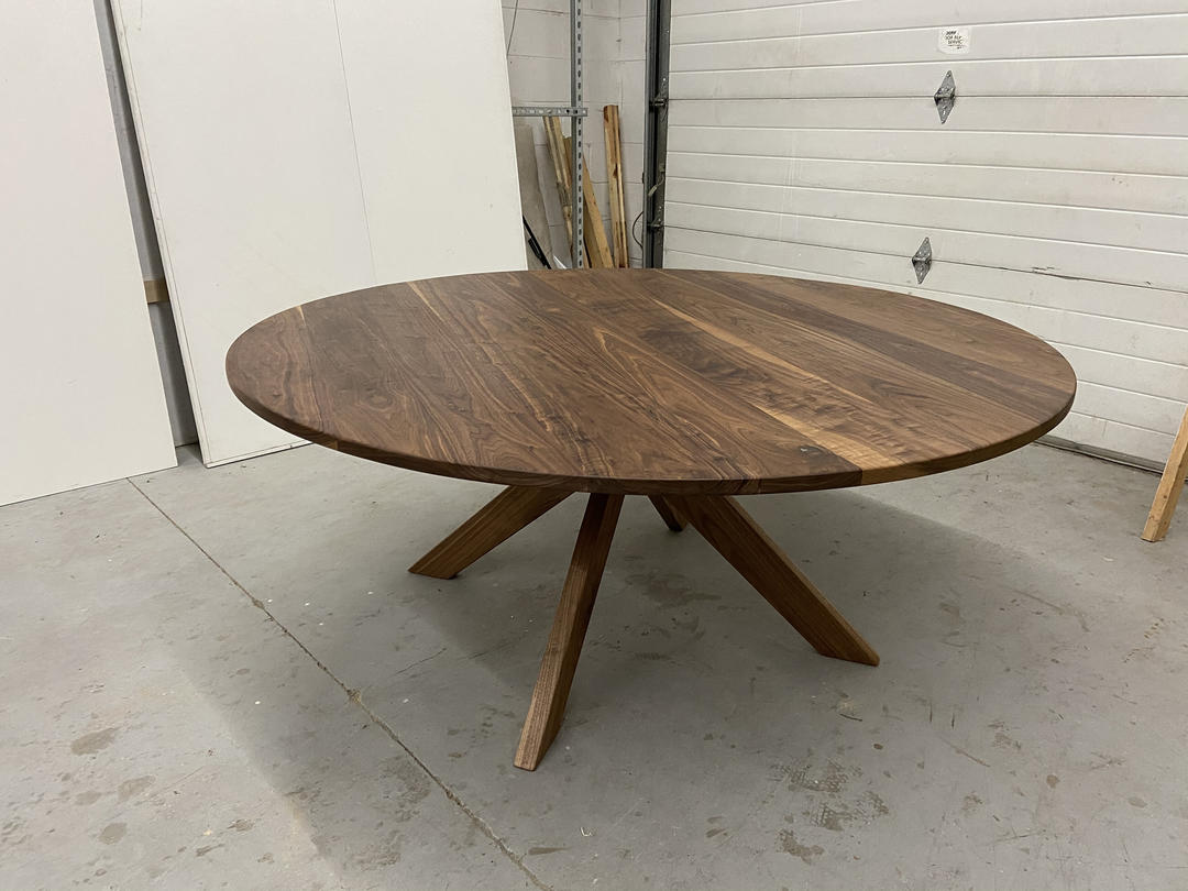 Round Midcentury Starburst Table | Bevel Down Design | Seattle, WA