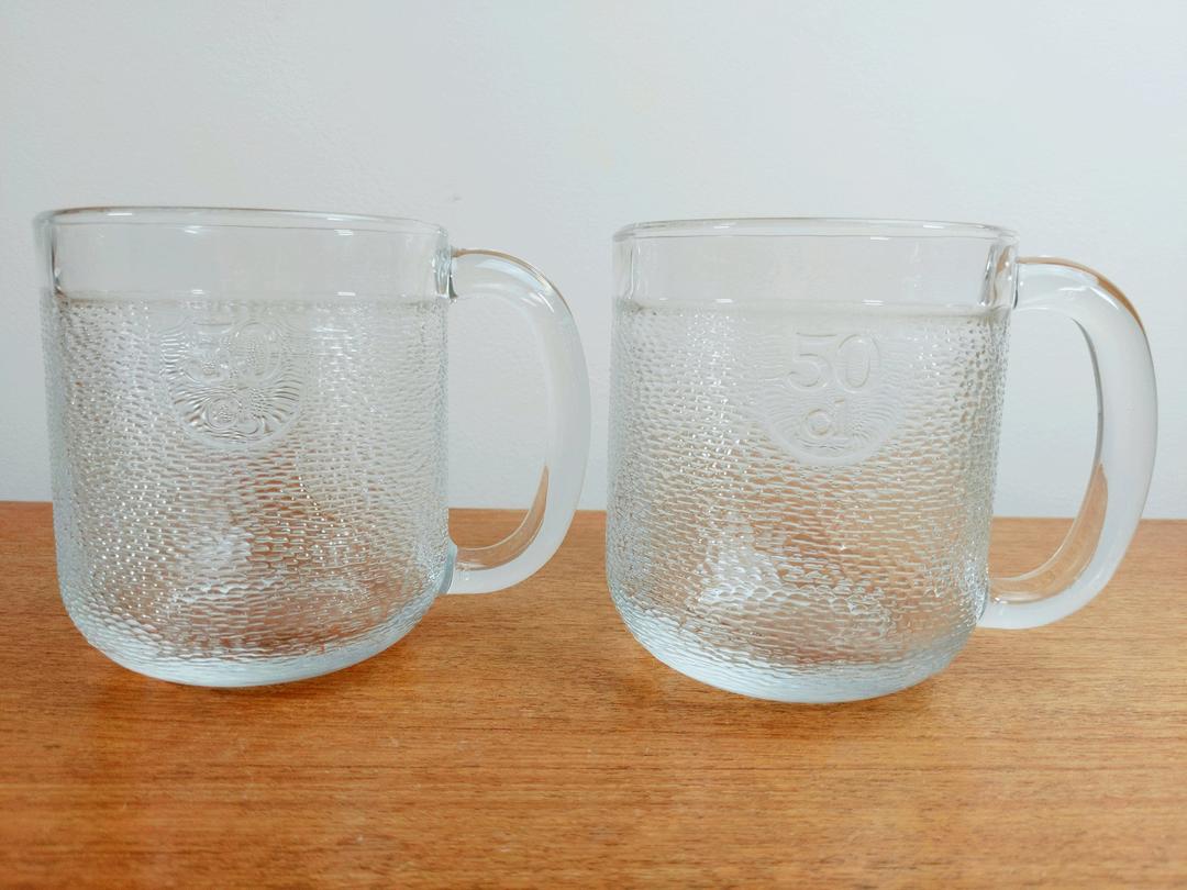 Iittala Krouvi | (2) 50cl Beer Mugs | Oiva Toikka | 1970s | The ...