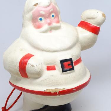 Antique Large White 9 Inch Santa Candy Container, Pulp | Explormag ...