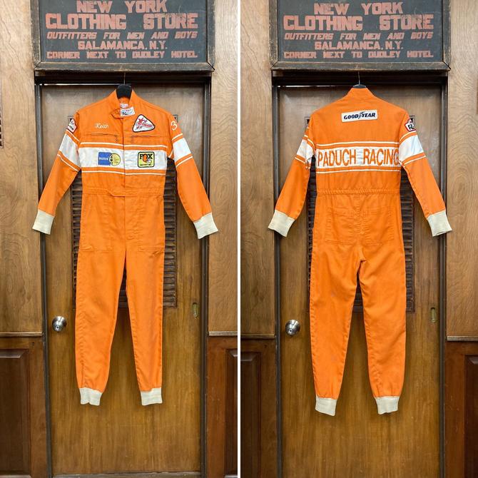 Vintage 1960’s Orange Mod Drag Race Hot Rod Racing Jumpsuit | Vintage ...