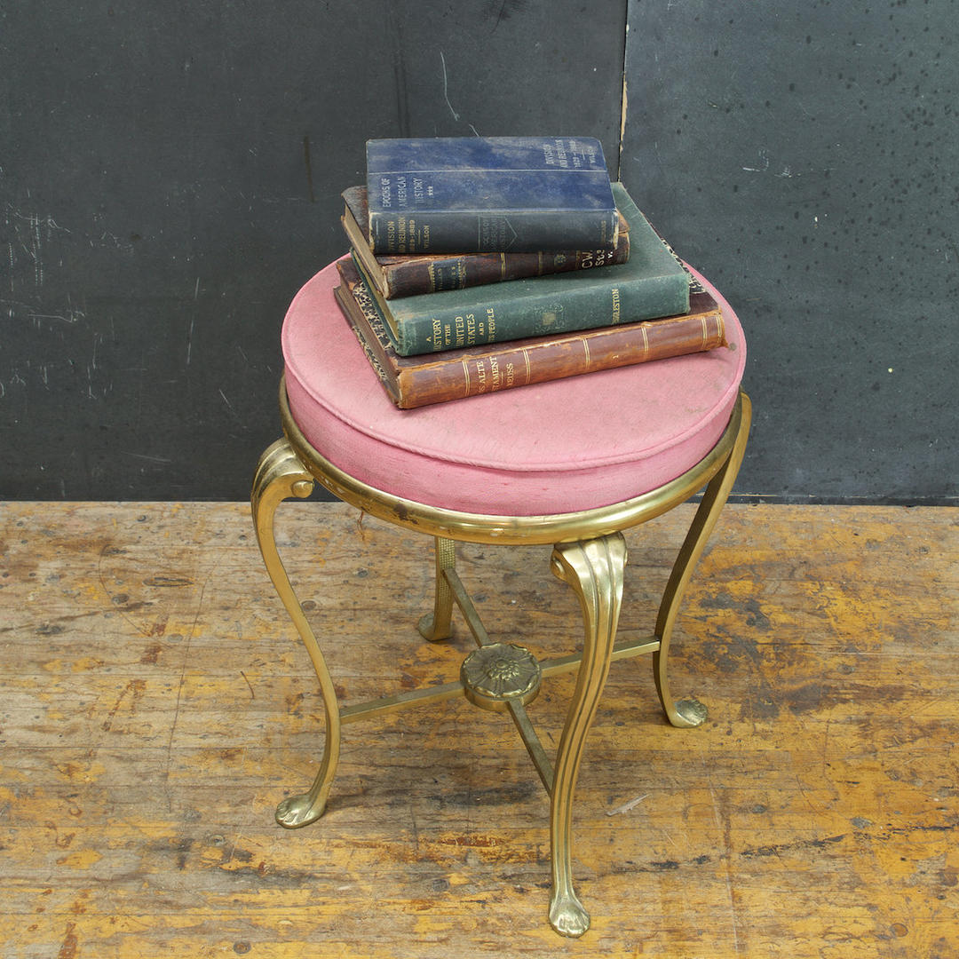 Mid-Century Brass Vanity Stool | Cabin Modernist | Takoma Park, MD