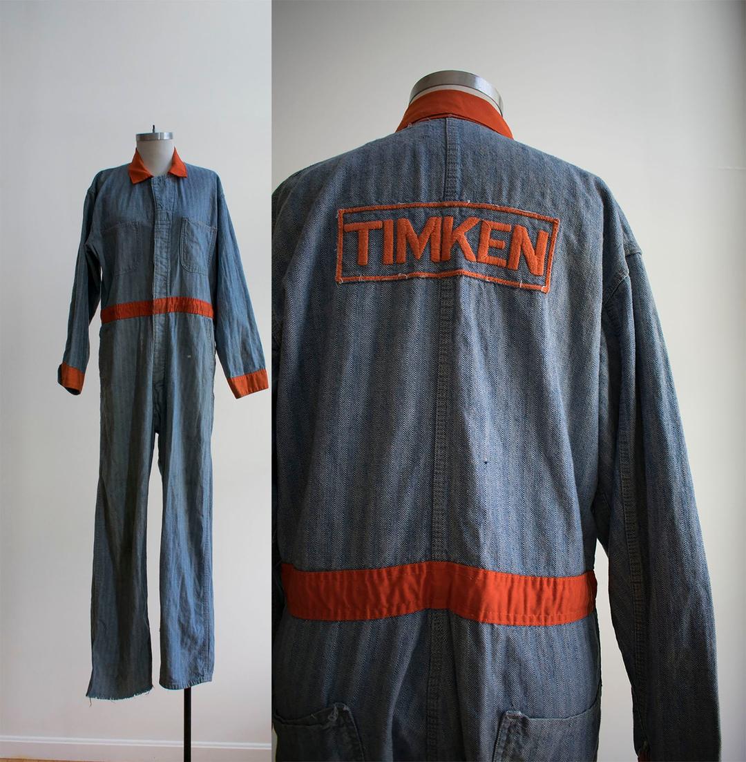 Vintage Sears Coveralls / Vintage Workwear Coveralls / Vintage Chevron ...