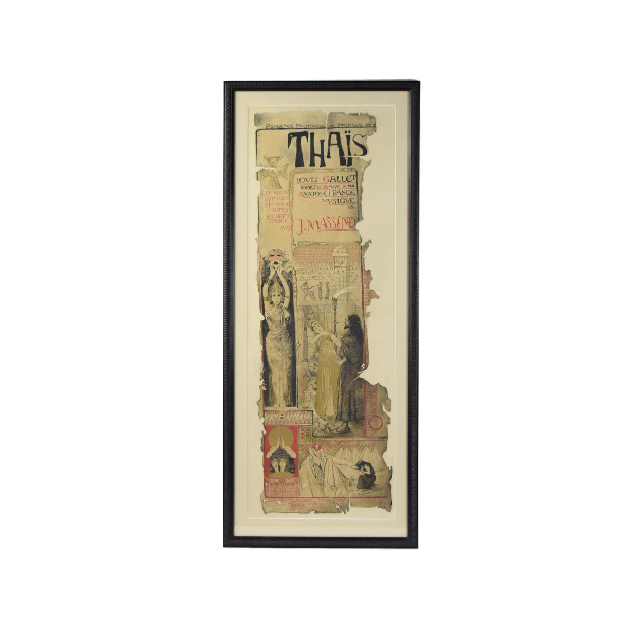 19th Century Manuel Orazi “Thais” 1894 Lithographic Opera Poster ...
