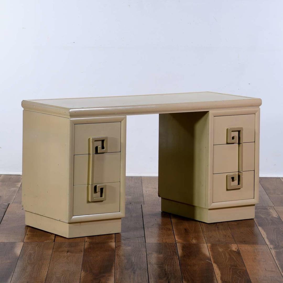 Kittinger Art Deco Revival Keyhole Desk | Loveseat (Los Angeles ...