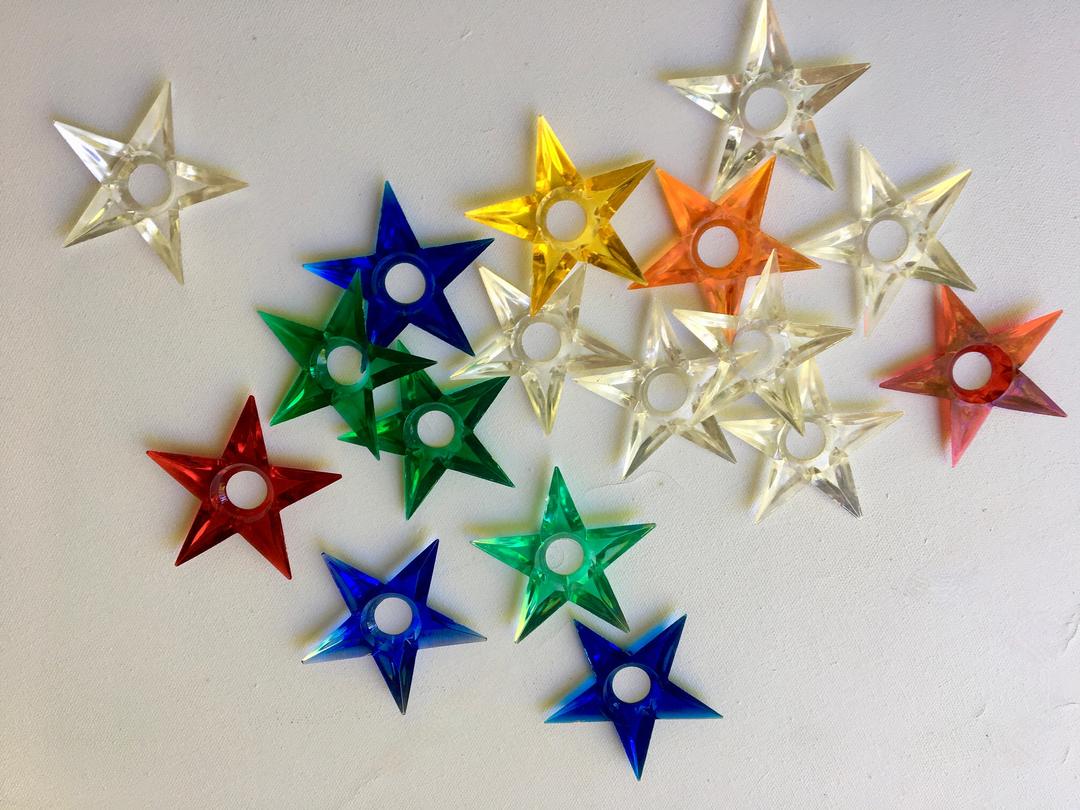 Vintage Noma Glolight Plastic Stars, Starlight Reflectors, Christmas ...