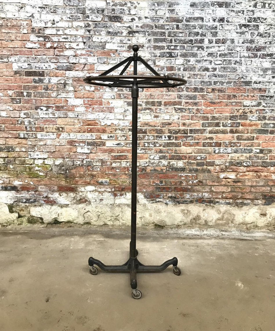 Antique Industrial Japanned Brass Garment Rounder Store Clothing Rack ...