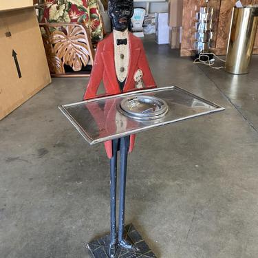Early Iron Art Deco Blackart Butler Ashtray Server Stand | Harvey's on ...