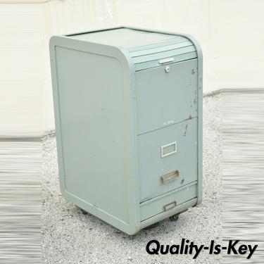 Vtg Steelmaster Steel Metal Roll Top Industrial Office | Quality is Key ...