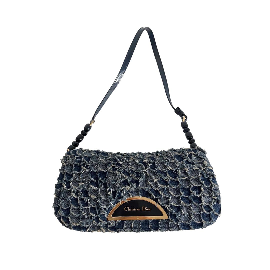 Dior Denim Logo Shoulder Bag | Treasures of NYC | New York, NY