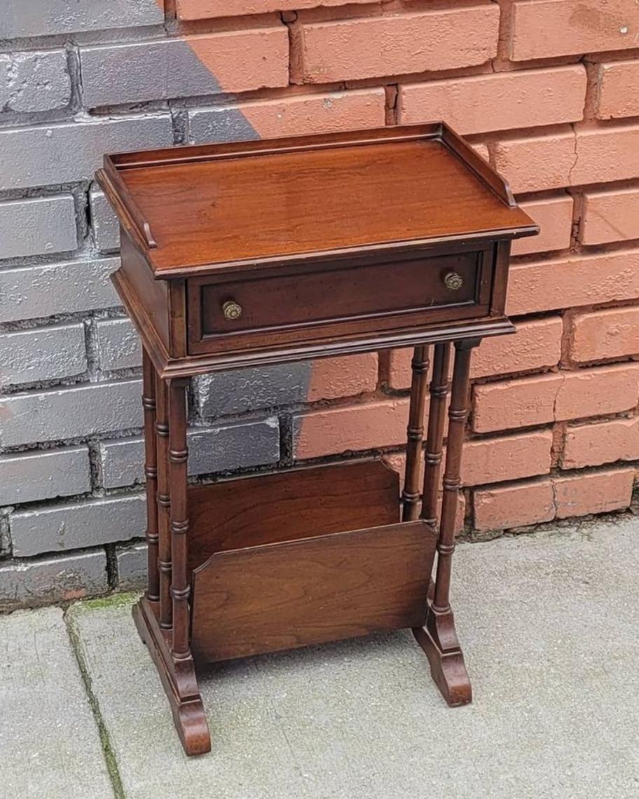 Walnut Single Drawer Stand, Baronet by Brandt. | Mom N Pop Antiques ...