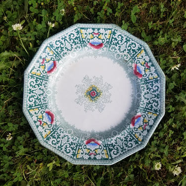 Antique 1850s Zamara Pattern Ironstone China Decorative Plate ...