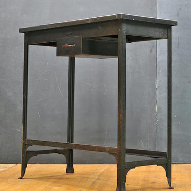 Cinema Console Desk Steel Vintage Industrial Standing Work | Brain ...