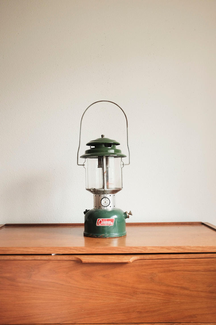 Vintage Green Coleman Lantern | Microscope Telescope | Seattle, WA