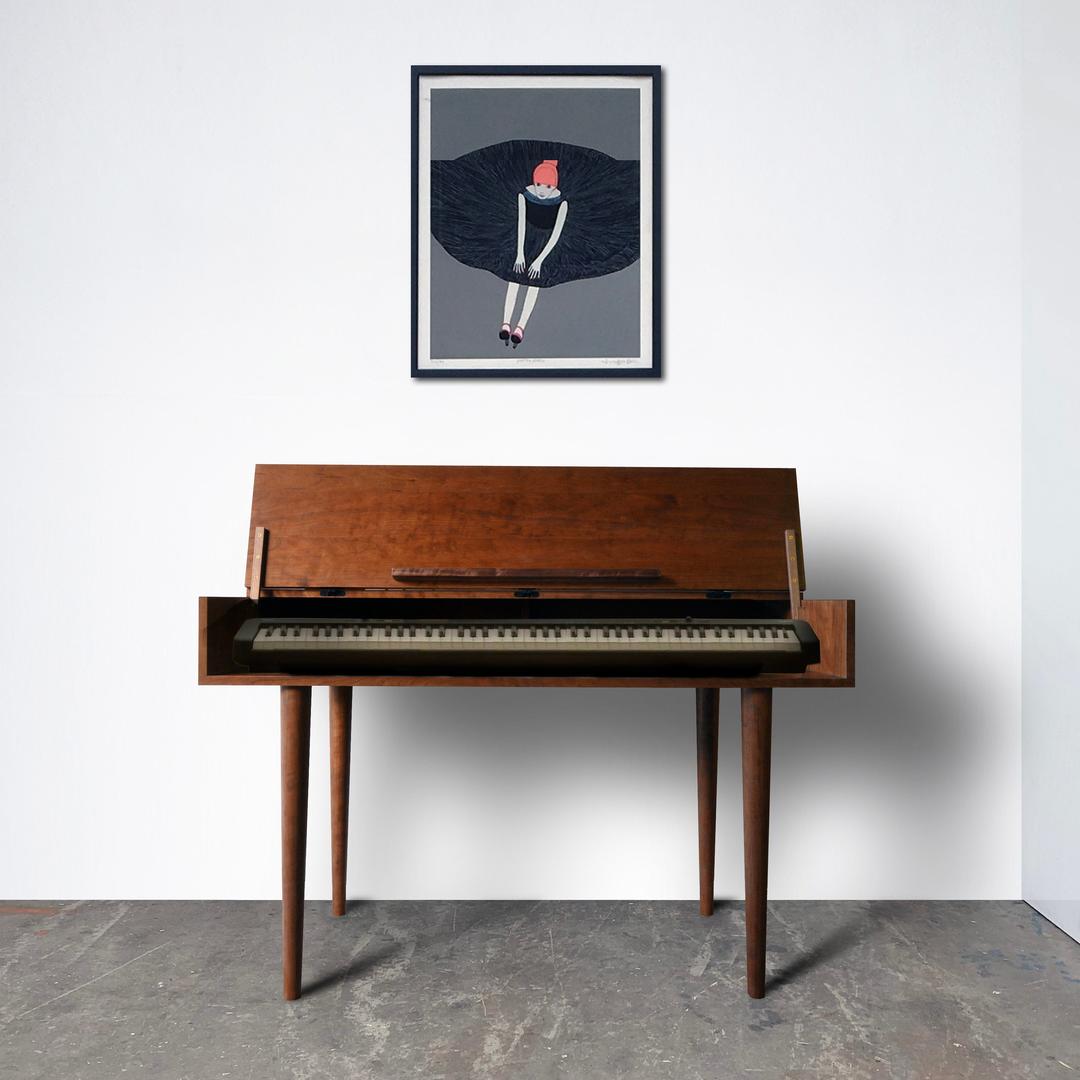 Solid Cherry Piano / Keyboard Table - custom | STOR New York | Brooklyn, NY