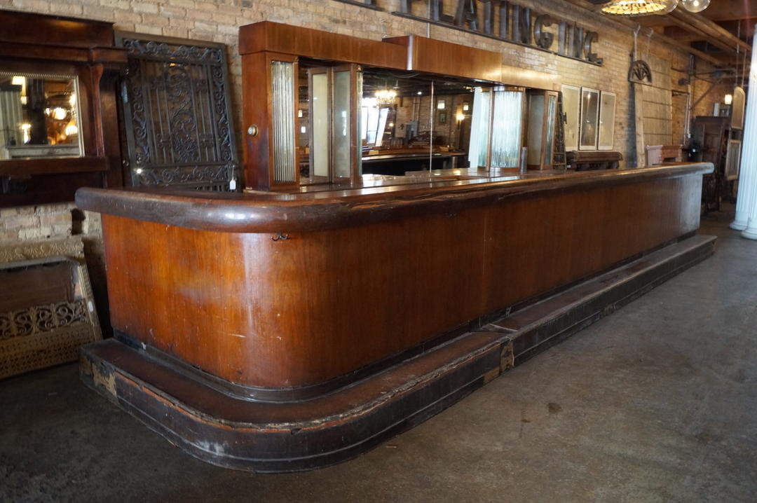 Art Deco Front and Back Bar from Indiana | Salvage One | Chicago, IL