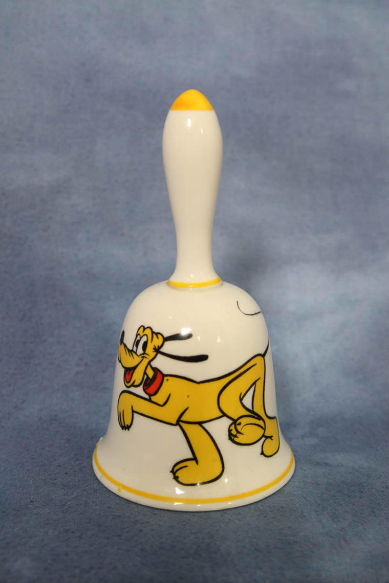 Vintage 6.5" Pluto Ceramic Souvenir Bell, Walt Disney Productions ...