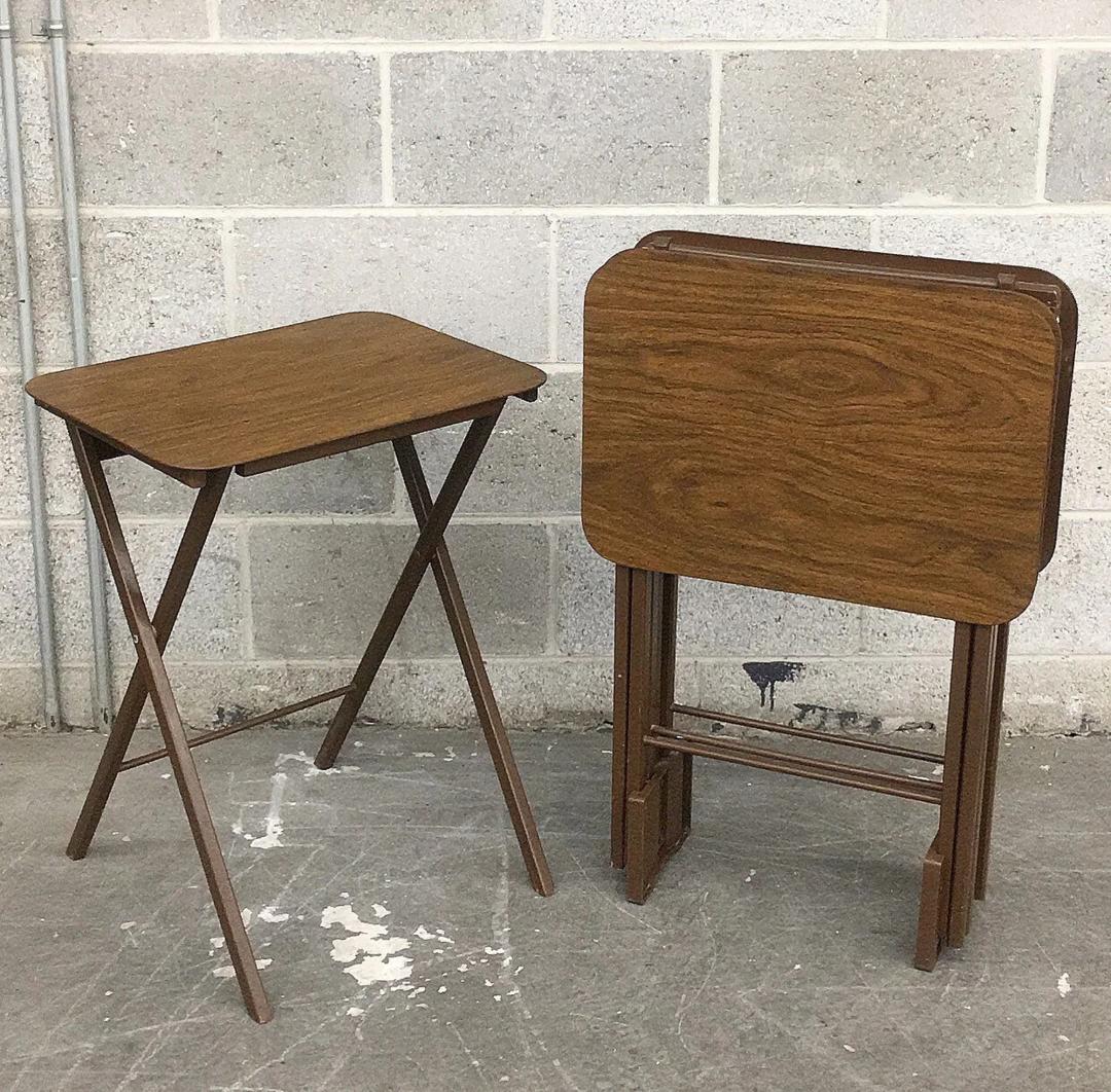 Vintage TV Table Set Retro 1960s Mid Century Modern + Artex + 4 ...