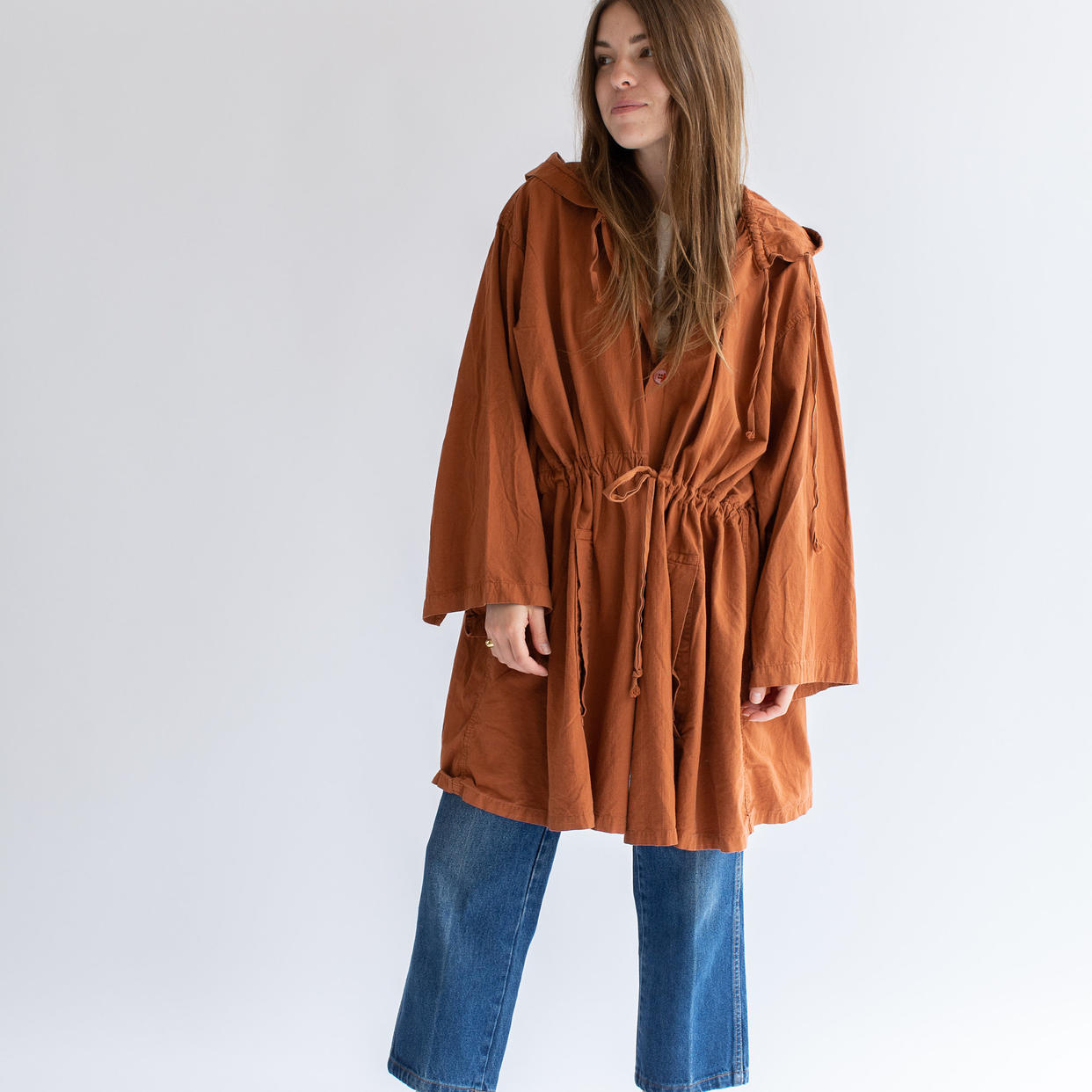 Vintage Rust Overdye Hood Jacket | Smock Drawstring Anorak | Rawson ...