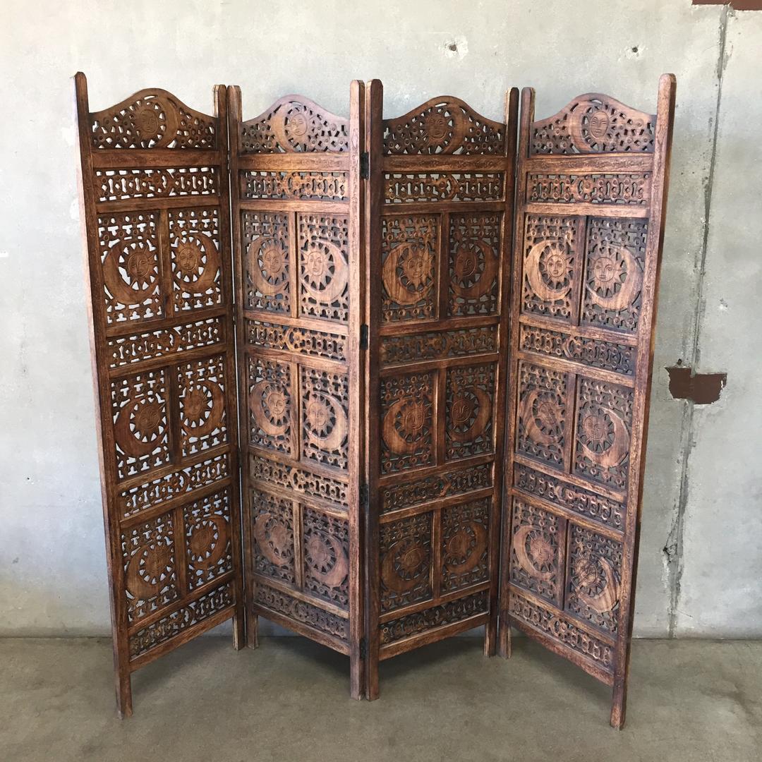 Vintage Teak Wood Privacy Screen | Urban Americana (Home Decor) | Long ...