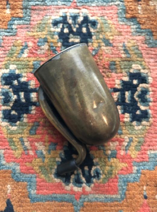 Circa 1890s Brass London Ear Horn Dome with Original Ear Piece Hearing ...