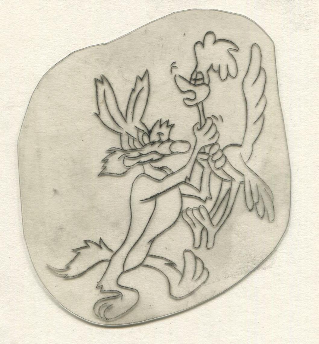 Wile E. Coyote & Roadrunner Tattoo Acetate Stencil from Bert Grimm's ...