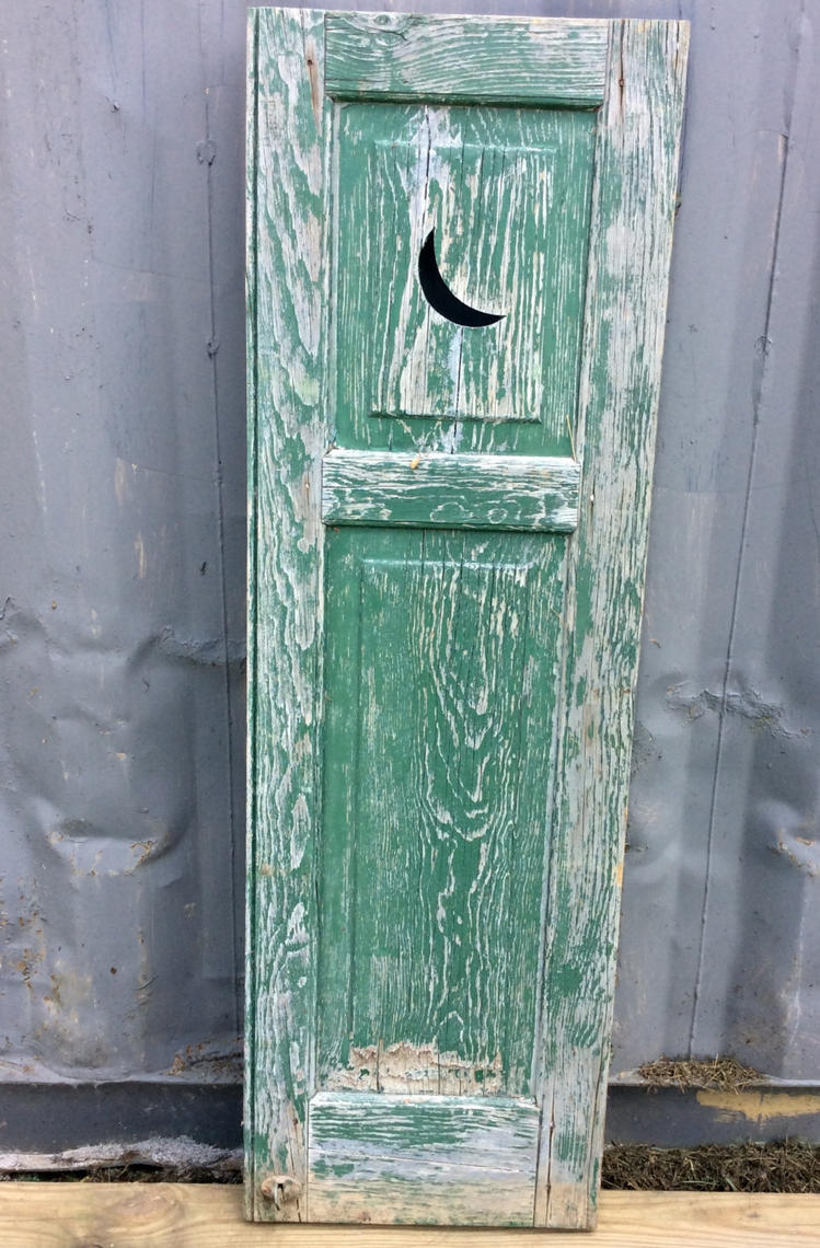 Vintage Wood shutter Antique crescent moon wood panel shutters 1880 ...