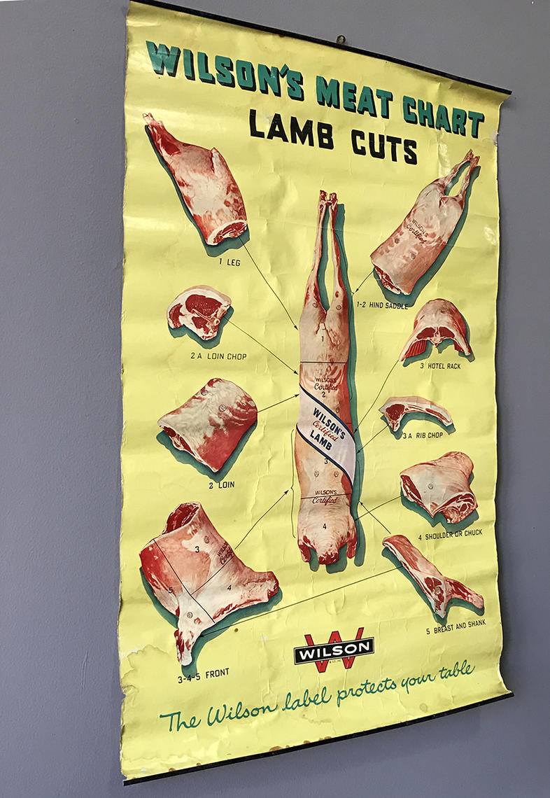 1940's Butcher Chart Lamb Cuts | Agent Gallery | Chicago, IL