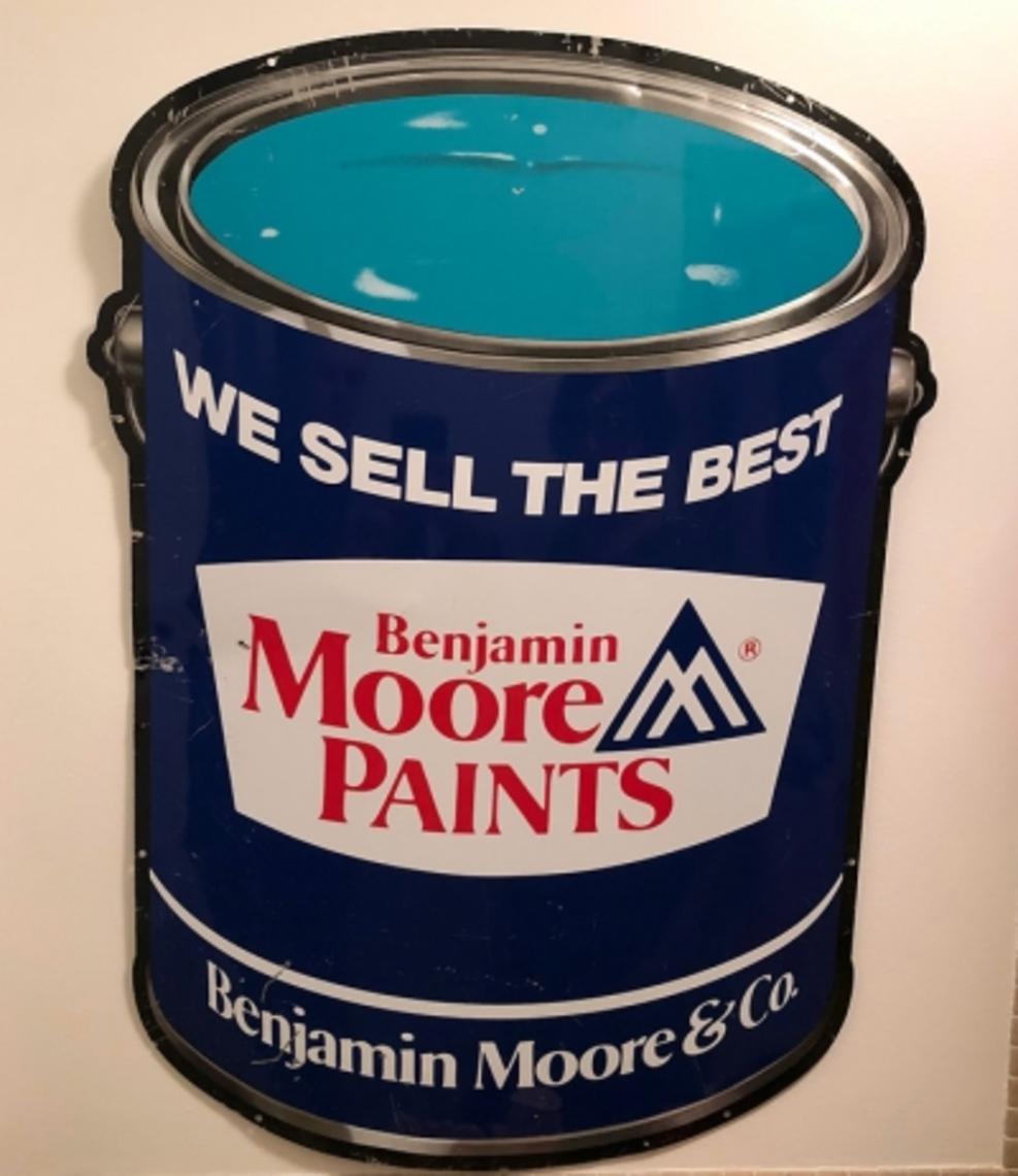 1960s Advertising Vintage Benjamin Moore Die Cut Paint Can Tin ...