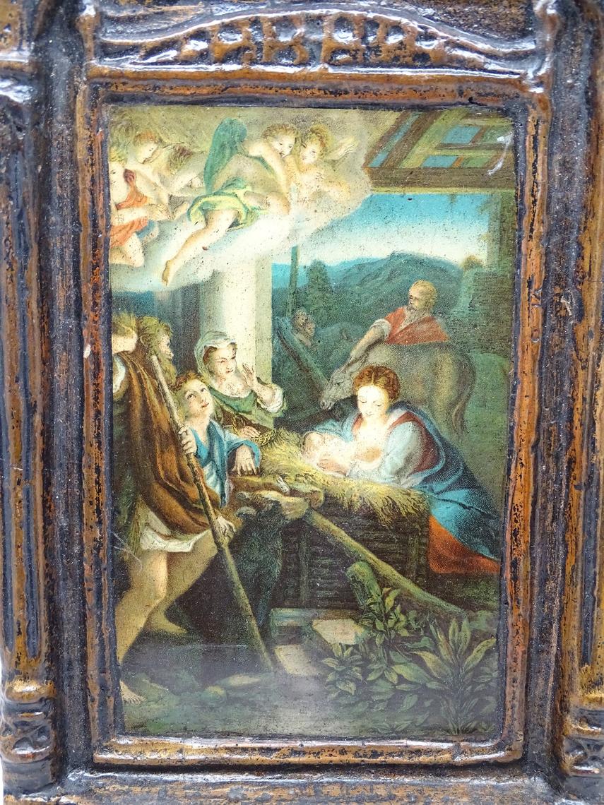 Antique Italian Holy Night Nativity Icon by Correggio, Vintage Blessed ...