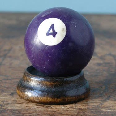Old Billiard Ball No. 4 Four IV Belgian Purple | Vintage Inquisitor ...