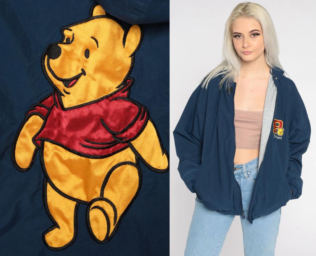 Winnie The Pooh Jacket Disney Jacket Disneyland Windbreaker Hooded ...
