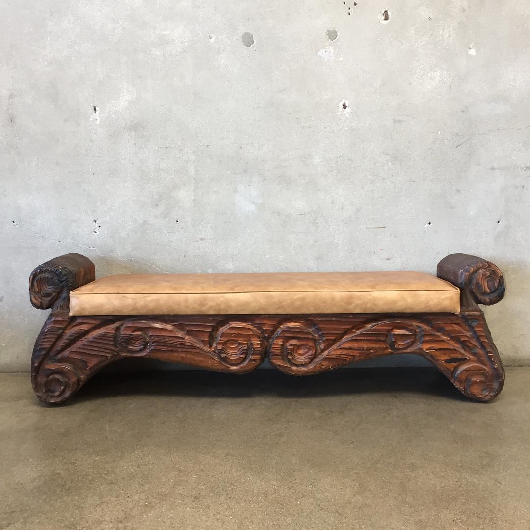 Mid Century Modern Witco Tiki Bench | Urban Americana | Long Beach, CA