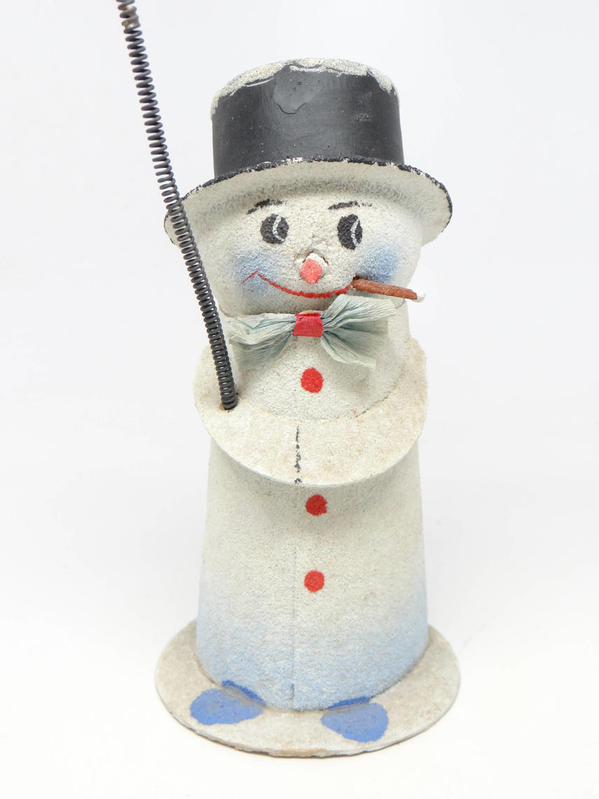 1940's German Snowman Candy Container, Top Hat, Antique for Christmas ...