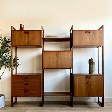 Vintage Mid Century European Wall Shelving Unit | Home & Closet ...