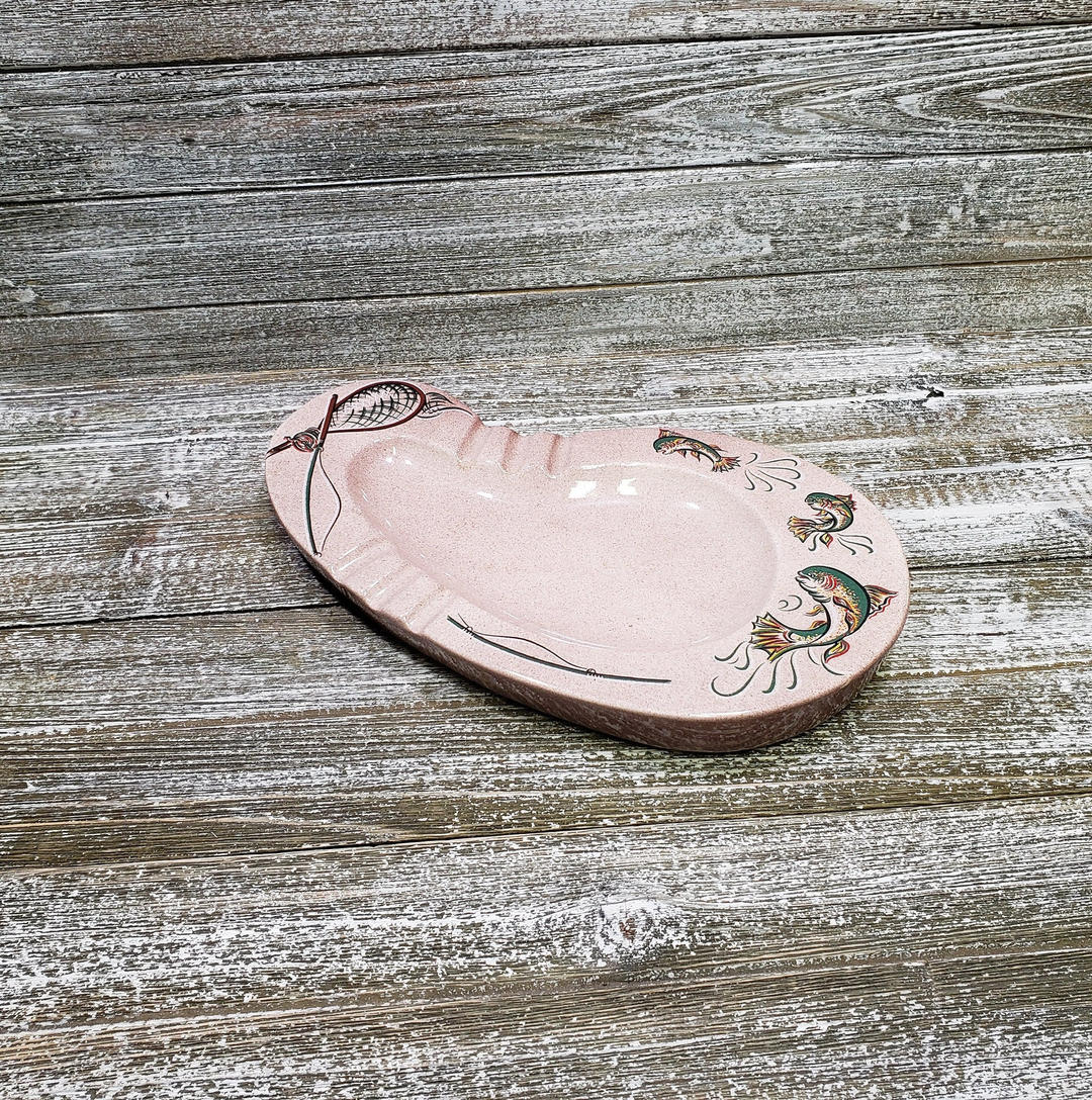 Vintage Fishing Ashtray, 1950's Rego of California Pottery, Smokers ...