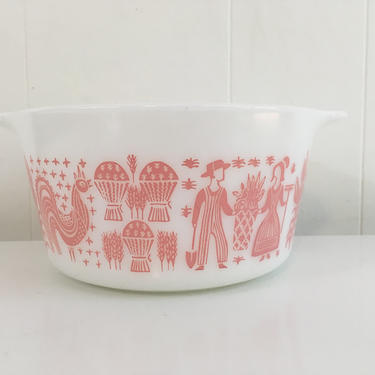 Vintage Pyrex Pink Butterprint Cinderella Casserole Dish 473 1 Quart ...