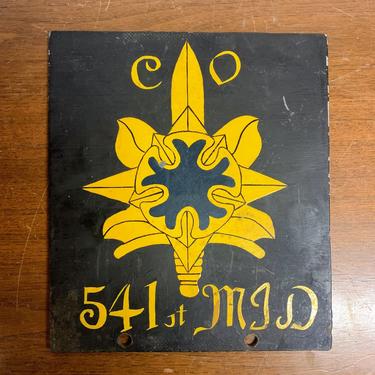 RARE Vintage Militaria 541st Military Intelligence Detachment Cast Iron ...