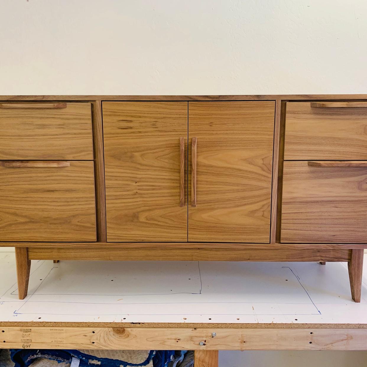 NEW Hand Built Mid Century Style 64" Wide Buffet / | Draftwood Design ...