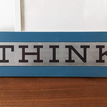 Iconic IBM THINK sign plaque 1970s vintage pop | CaribeCasual - Potomac ...