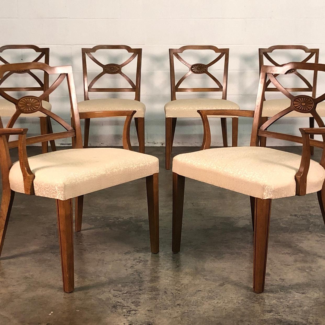 Drexel Mid-Century Traditional Dining Chair Set | Modern Mid-Century ...