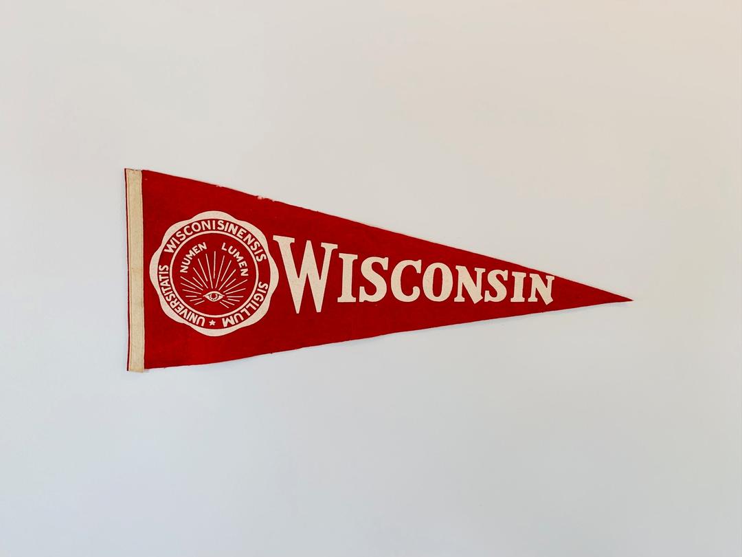 Vintage University of Wisconsin Pennant | Delve Chicago | Chicago, IL