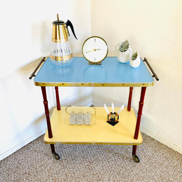 Mid Century Bar Cart, Record Player Stand, Vintage Bar Cart, | Dadacat ...