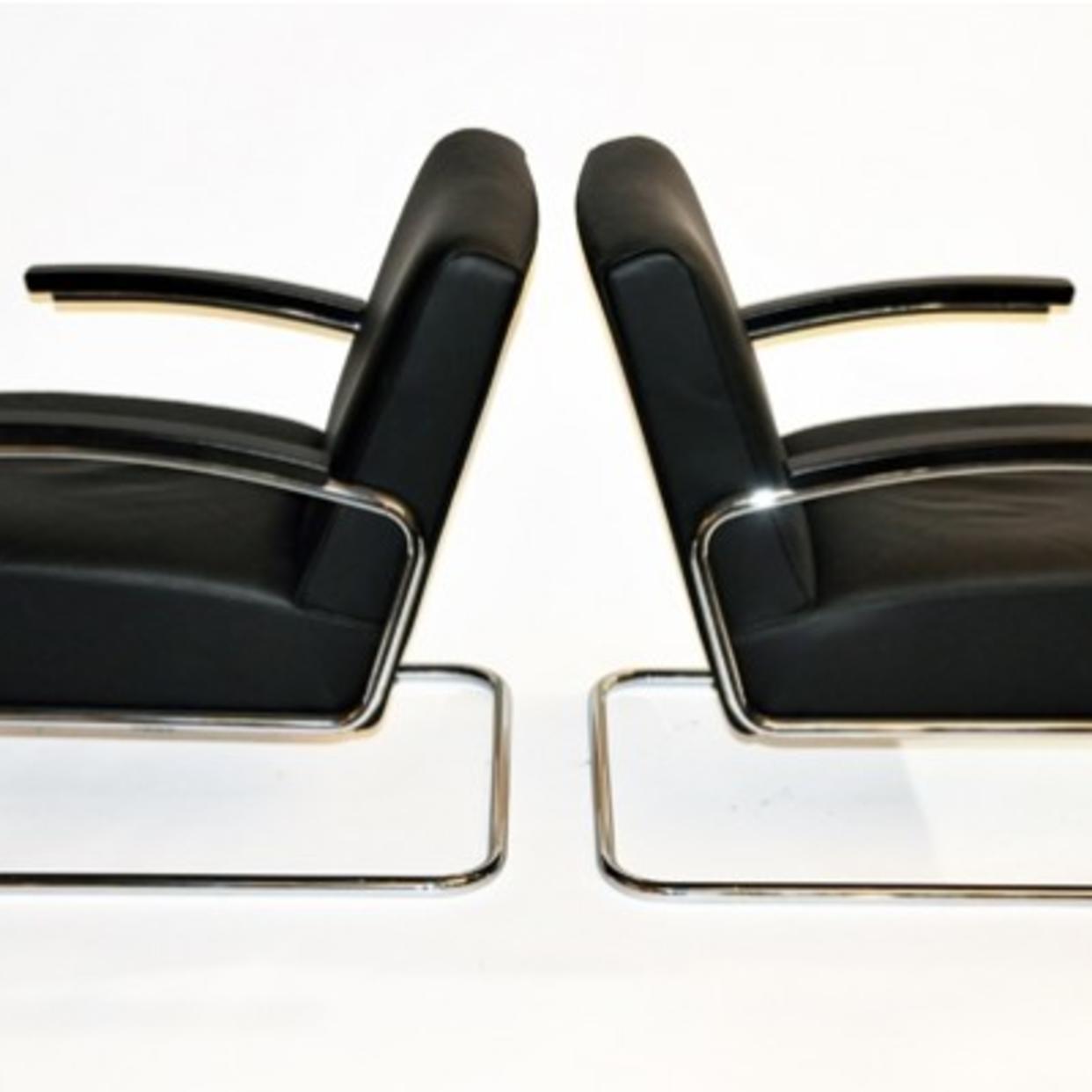 Pair of Chairs with Curved Chrome Legs | c. 1970 | The Golden Triangle ...