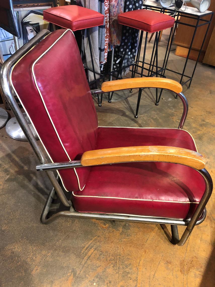 1950s Chrome Lounge Chair | Bucks County Dry Goods | Lambertville, NJ